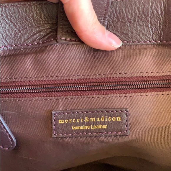 mercer & madison | Bags | Mercer Madison Leather Tote Bag | Poshmark